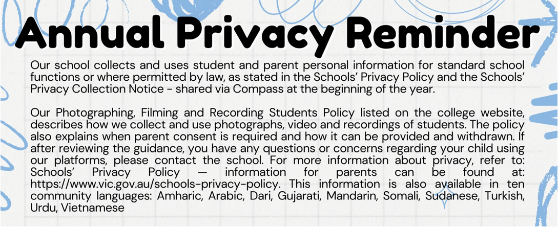 Annual Privacy Reminder