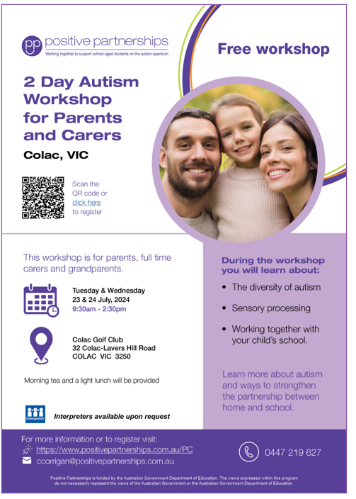 Autism Workshop: Colac