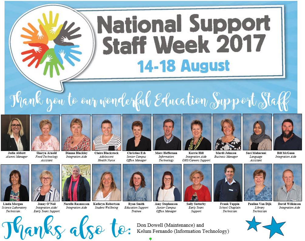 National Support Staff Week 2017