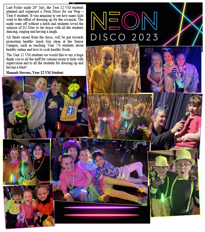 Prep-Year 6 Neon Disco
