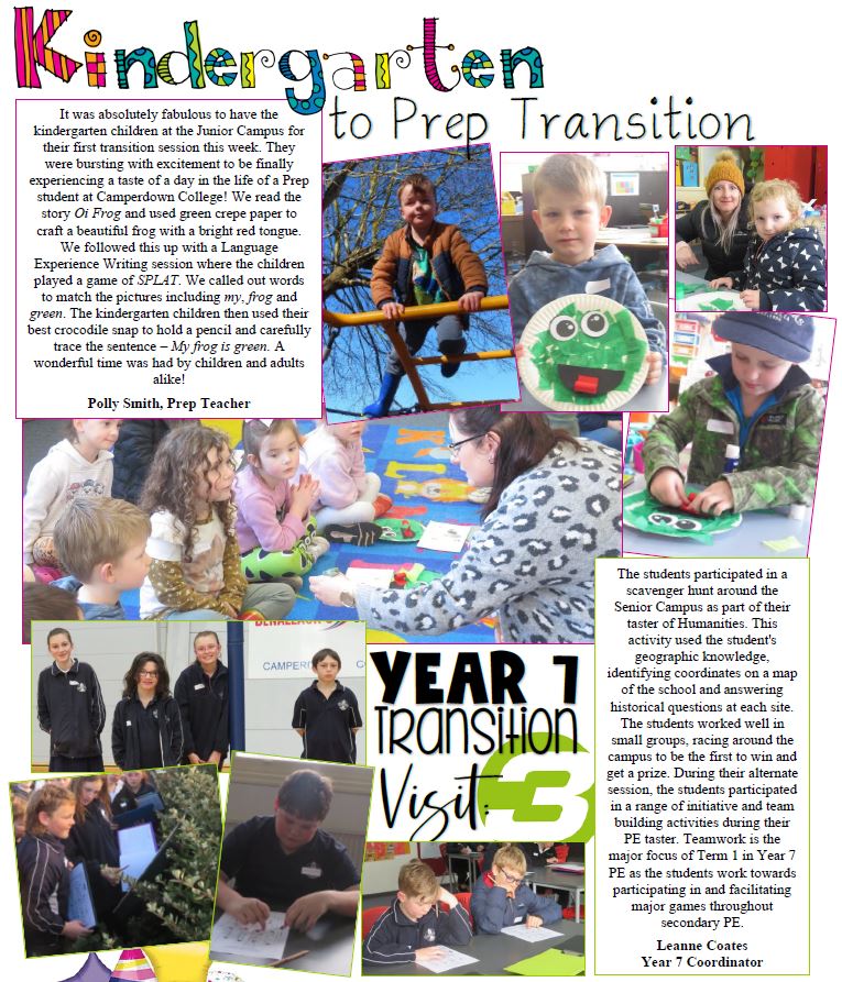 Prep & Year 7 Transition Visits