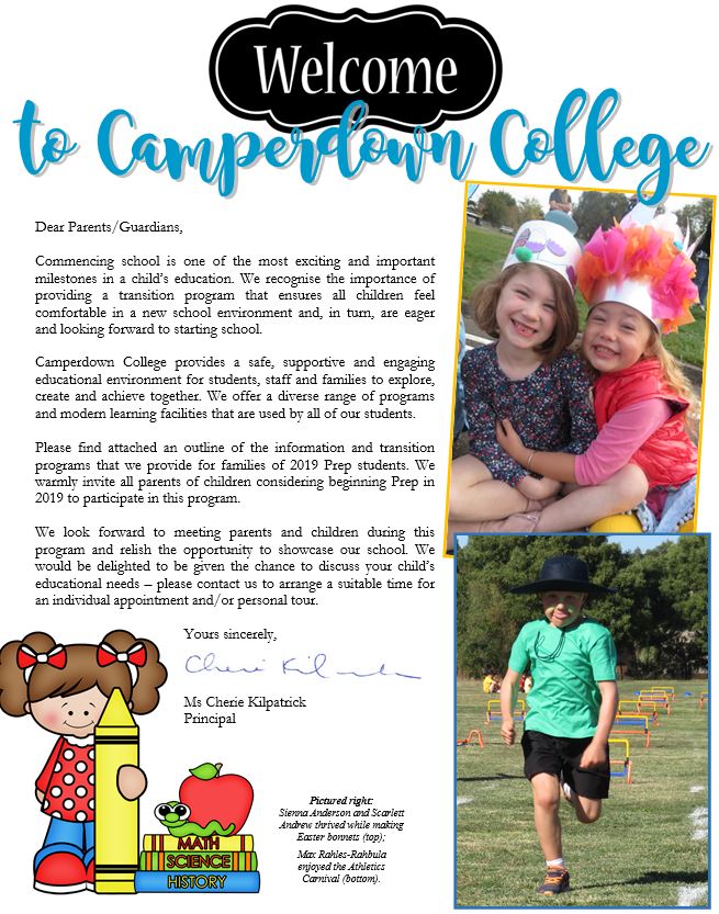 Kindergarten to Prep Transition