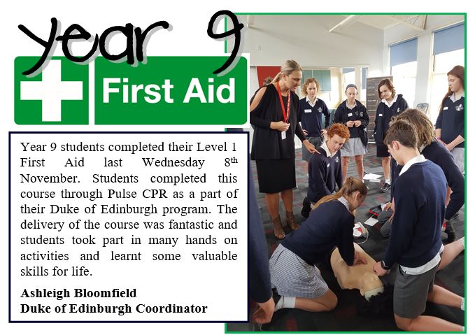 Year 9 First Aid