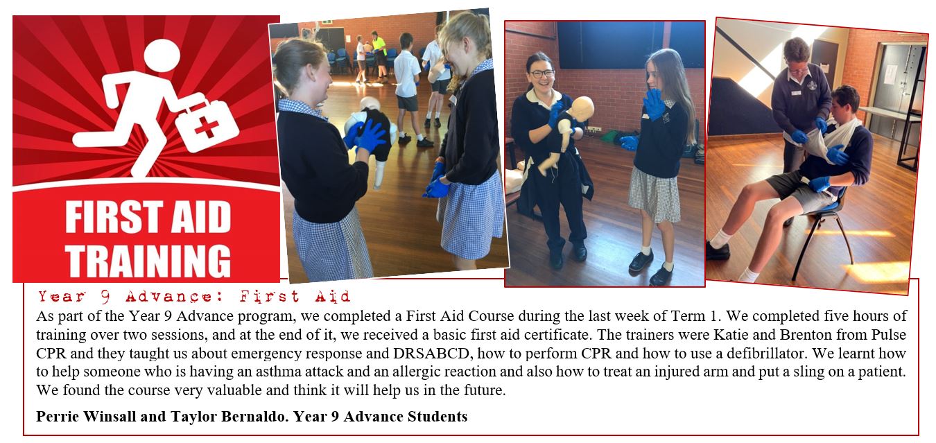 First Aid: Year 9